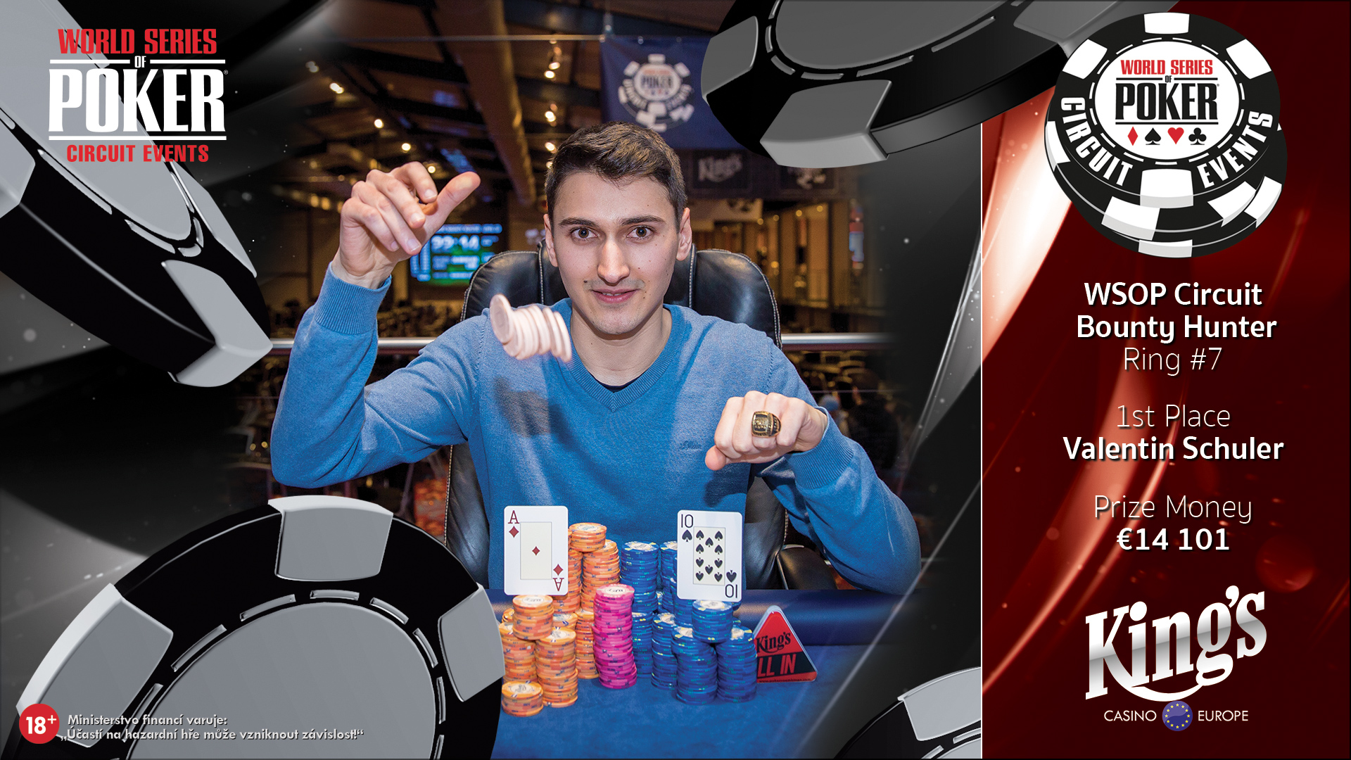WSOPC King’s: Valentin Schuler holt den Bounty Hunter Ring | PokerFirma