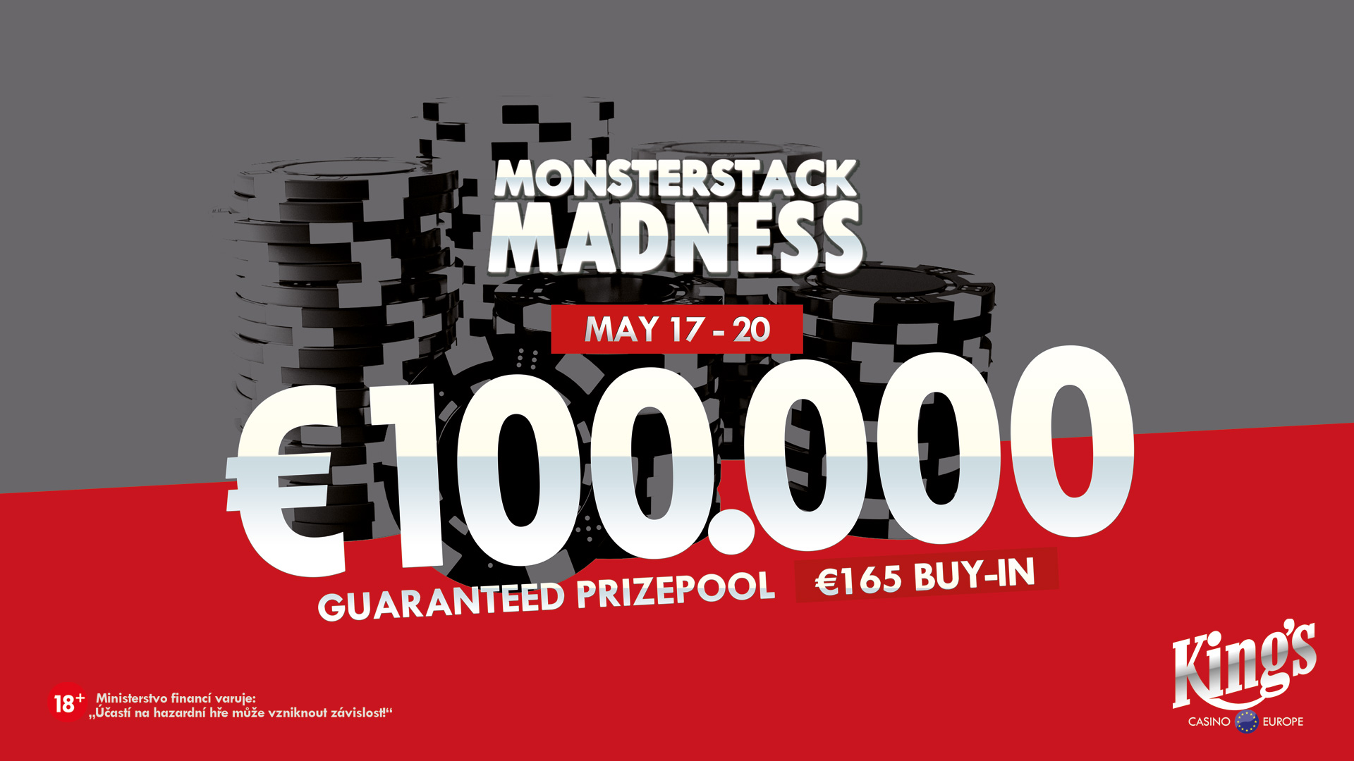 Monsterstack Madness garantiert € 100.000 im King’s | PokerFirma