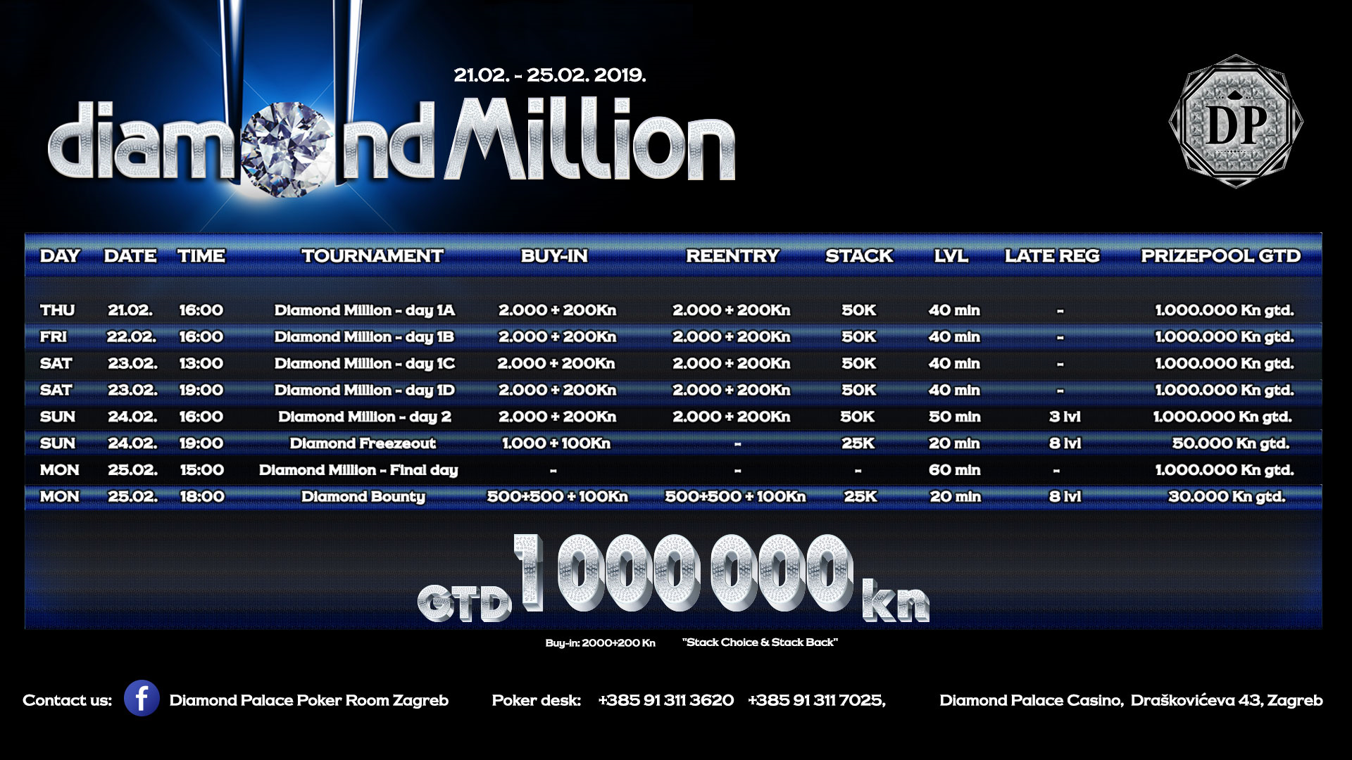 Diamond Palace Zagreb lädt wieder zur Diamond Million | PokerFirma