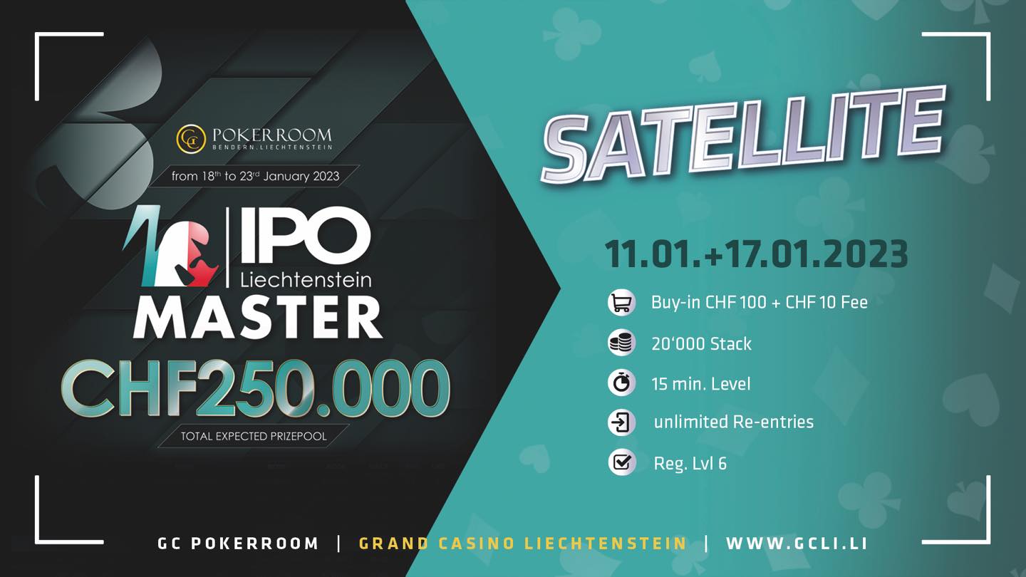 Live Poker | Grand Casino Liechtenstein: Fast weitere sieben Tickets für das IPO Master | PokerFirma