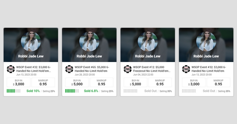 Poker Gossip – Robbi Jade Lew verkauft WSOP Action