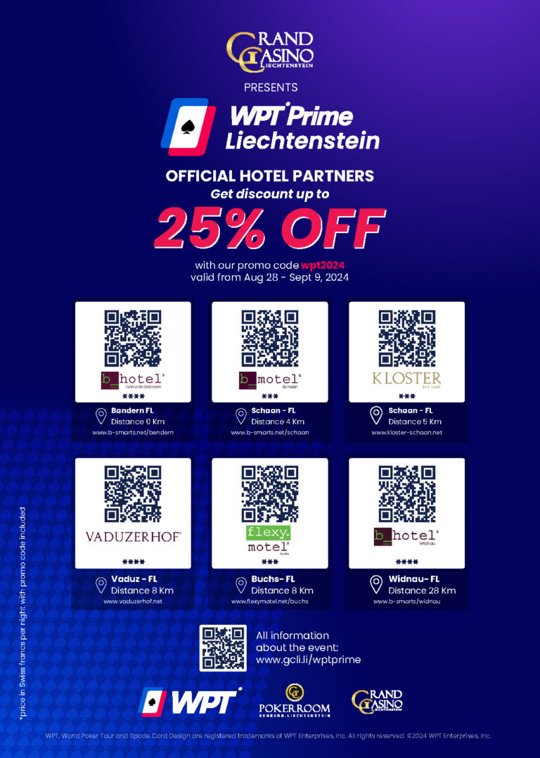Grand Casino Liechtenstein: Der Turnierplan zum CHF 1.000.000 GTD WPT Prime Festival | PokerFirma