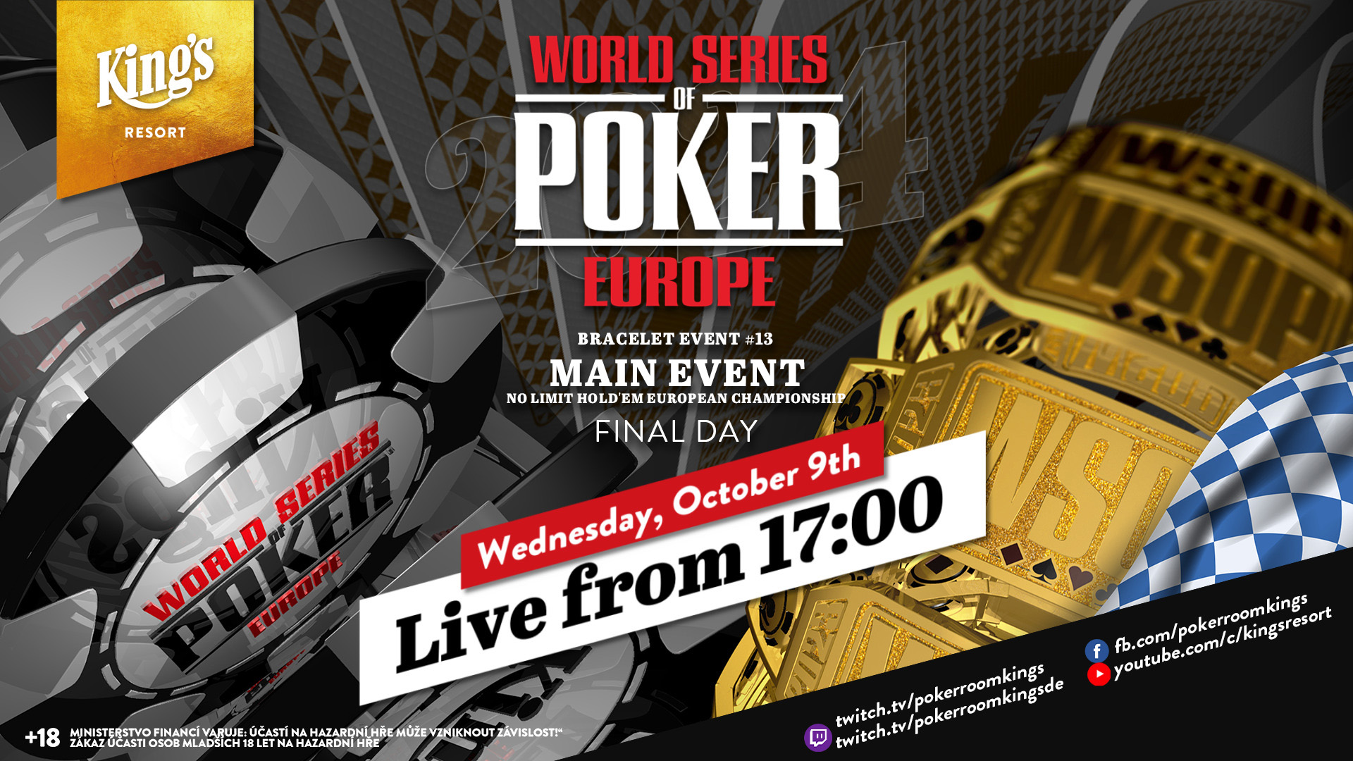 Livestream | WSOP Euorpe Main Event Finale @ King's Resort Rozvadov ...