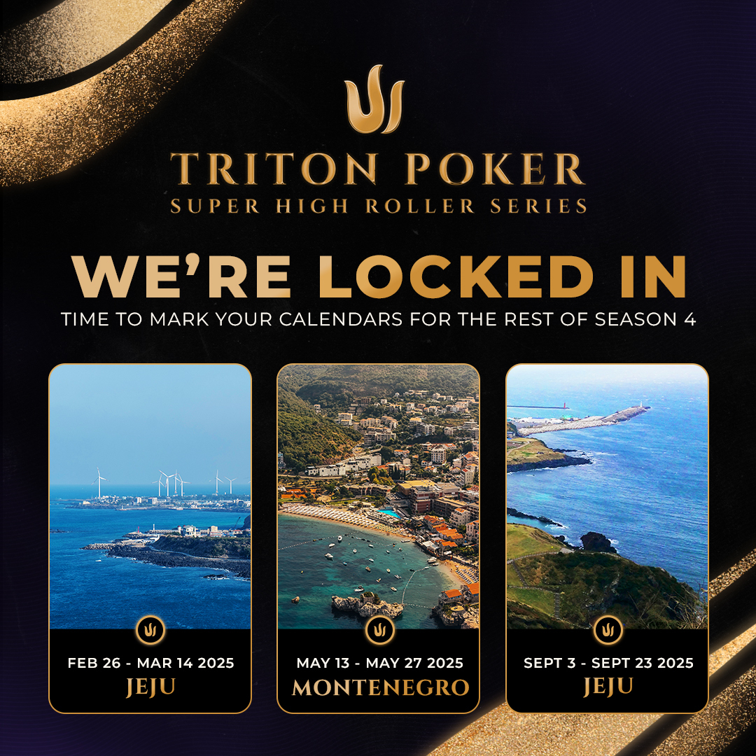Triton Poker – Termine für drei Stopps in 2025